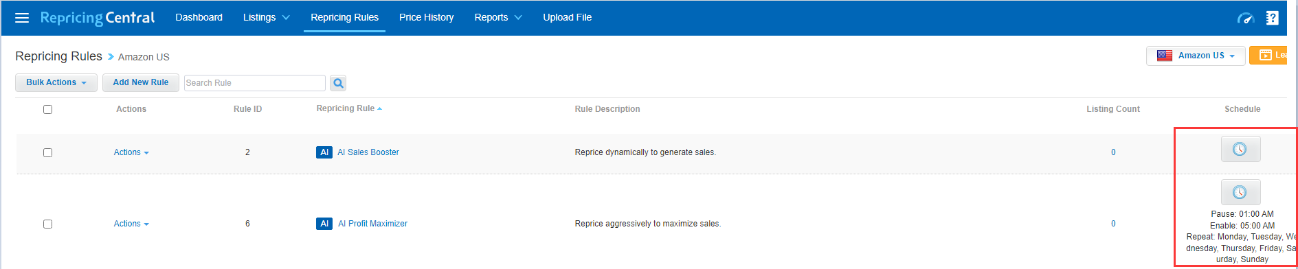 Repricing Schedule – BQool Support